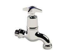 Cobra Star Heavy Pattern Hose Bibtap 1/2 MI Chrome | Lixil Africa